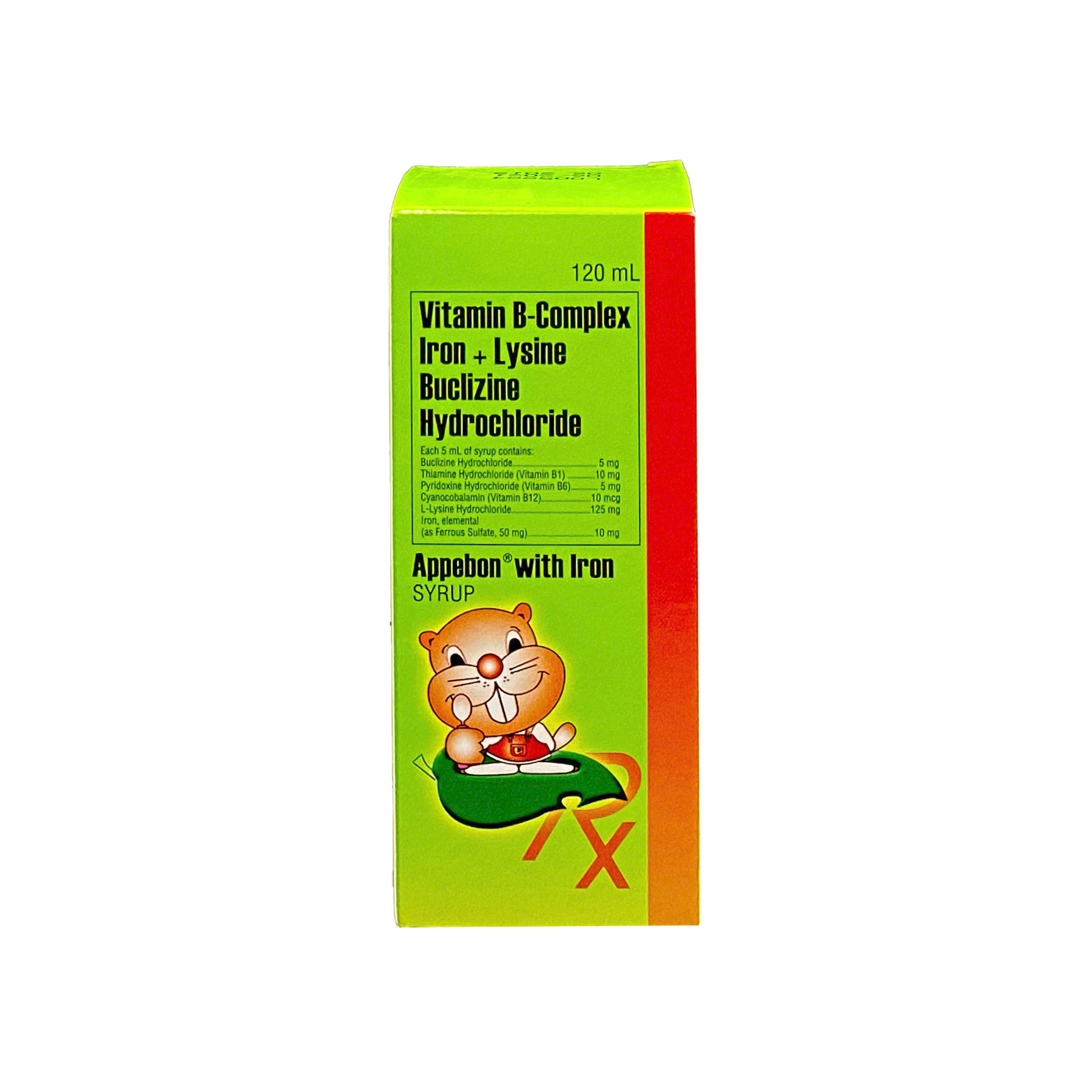 Appebon Kid Syrup with Iron Vit.B-Complex Iron + Lysine Buclizine Hydr